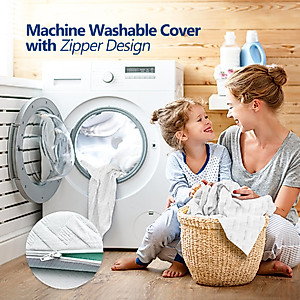 Colvay 3 Inch Gel Memory Foam Mattress Topper King Size for Back Pain, Cooling Mattress Pad Bed Topper with Removable and Washable Bamboo Cover, CertiPUR-US & Oeko-Tex Certified – White