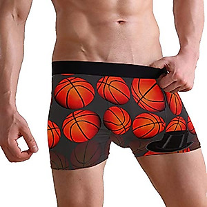 Funny Basketball Boxer Briefs for Men, Men's Comfortable Underwear