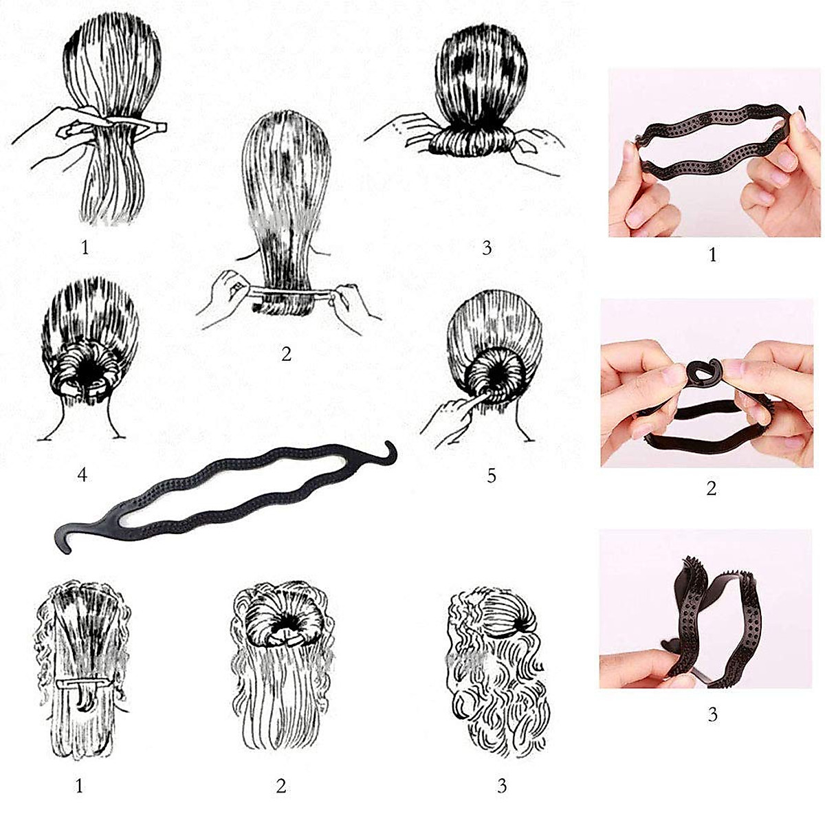 Ubrand Hair Braiding and Modelling Tool Kit, DIY Hair Design Accessories with Curly Styling Tools (20Pcs)