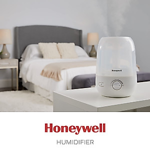 Honeywell Ultra Comfort Cool Mist Humidifier, White Cool Mist Humidifier for Bedroom, Room or Office. Easy to use, ultra-quiet operation for kids or baby humidifier, HUL545W