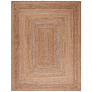 SAFAVIEH Cape Cod Collection Area Rug - 8' x 10', Natural, Handmade Flat Weave Jute, Ideal for High Traffic Areas in Living Room, Bedroom (CAP252A)