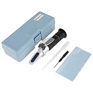 Professional Salinometer Refractometer, Food Salinity Tester Meter, 0 28% Accurate Measurement, with Automatic Temperature Compensation, Clear Calibration for Easy Reading, Non