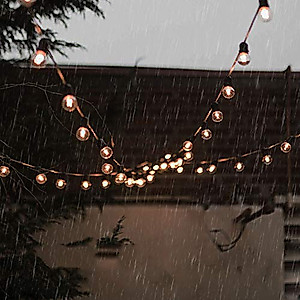 Couah G40 Led Replacement Light Bulbs, E12 Screw Base Shatterproof LED Globe Bulbs Light for Outdoor String Lights,0.6Watt Equvalent to 5 Watt Incandescent Bulbs,Warm White,25 Pack