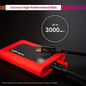 CalDigit Thunderbolt 4 Cable - 40Gbps 100W Power Delivery, Compatible with Thunderbolt 3 & USB Type C, MacBook Pro, iMac, iPhone 15 Max, Black (0.8 Meter 2.62 Feet, Thunderbolt 4 / USB 4 Cable)