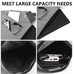 North Carry Slim Sling Bag, North Carry Slim Sling Bag for Women & Men, Anti Theft Personal Flex Bag (Black,Right Shoulder)