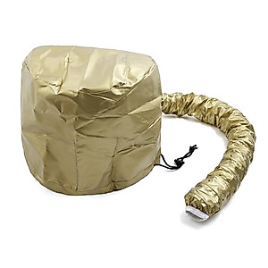 Qtqgoitem Gold Tone Portable Hair Quick Drying Cap Salon Bonnet Blow Dryer Connect Hat (model: 253 490 cb8 b1c 1d8)