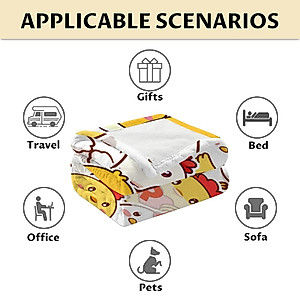 Custom Chicken Blanket Gifts with Name - 50x60 Inches Cute Throw Blanket for Girls & Boys - Yellow Soft Fuzzy Plush Blankets for Bed, Couch, Sofa