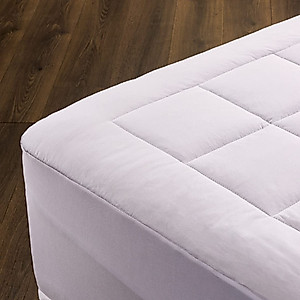 CirclesHome Full XL Size Mattress Pad Pillow Top - 100% Cotton Top Ultra - Plush Down Alternative Mattress Protector - 200 Thread Count - Stretches from 12-15 inches for Snug Fit