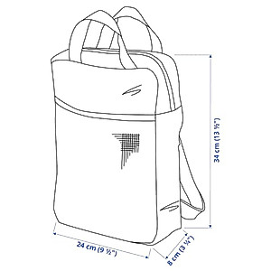 IKEA Mini Bagpack, Grey Colour, 9 l (2 Gallon), Unisex, PIVRING.