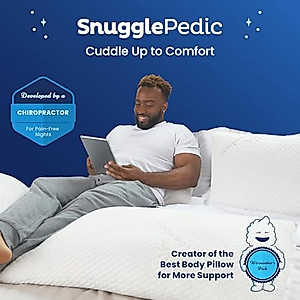 Snuggle-Pedic Shredded Memory Foam Pillow - The Original Cool Pillows for Side, Stomach & Back Sleepers - Sleep Support That Keeps Shape - College Dorm Room Essentials for Girls and Guys - King