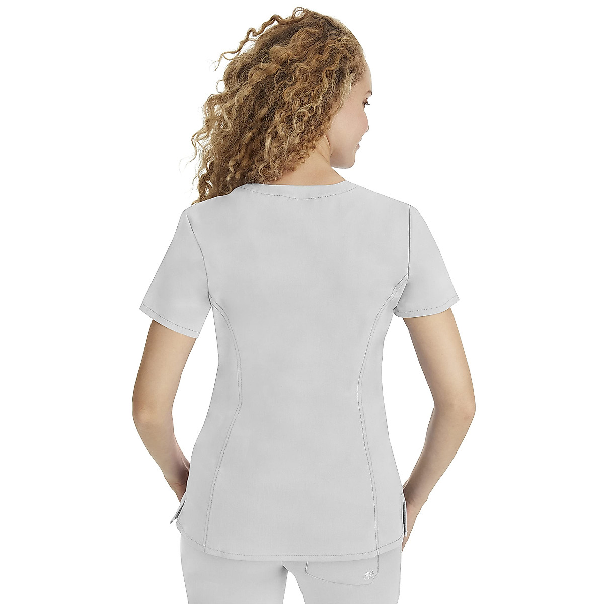 Healing Hands Scrub Top for Women with 3 Pockets and Easy Care, 2-Way Stretch Fabric 2278, M, White