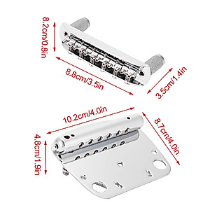 plated Copper-zinc Alloy Tremolo Vibrato Tailpiece Bridge Set for Mustang Guitar Replacement Parts. Mustang Tailpiece Mustang Tremolo Mustang Bridge