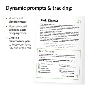 The Home Organization Sidekick Journal by Habit Nest. A Step-by-Step Guide to Declutter, and Organize your Home. Coaches you through Decluttering your Home, Room by Room.