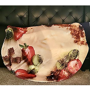 3D Printed Cake Style Funny Food Designed Throw Soft Blanket (2)