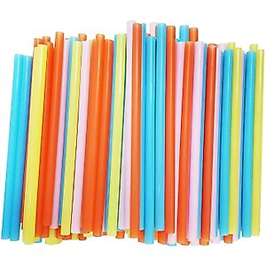 Jumbo Smoothie Straws Assorted Colors [100 Count]