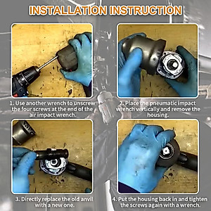 johntruck 1/2” Air Impact Anvil Fit for Ingersoll Rand IR2235TiMax & IR2235QTiMax