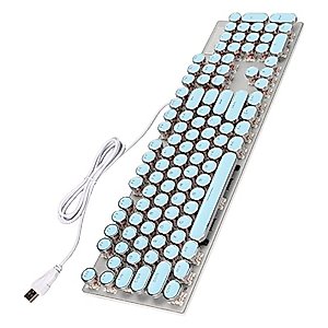 LBEC Mechanical Keyboard, Red Switch Mechanical Gaming Keyboard 104 Keys RGB Backlight for Office (Red Switch)