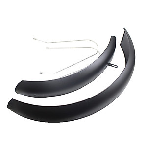 Bike mud Guard Set,20inch Snowboard Bicycle Mudguard E-Bike Electric Wing 20x4.0 Fat Tire Folding Bike Iron Sturdy Durable Mud Guard Suit The 1 Suit