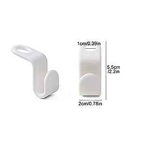 GRETD 50pcs Durable Mini Vertical Arrangement for Closet Heavy Duty Rack Holder Clothes Hanger Connector Hook (Color : White, Size : One size)