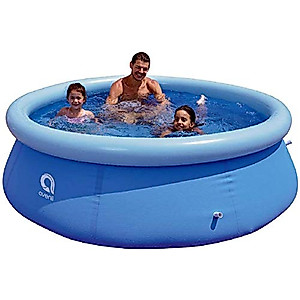 Family Inflatable Swimming Pool,Inflatable Kiddie Pools,Inflatable Top Ring Swimming Pools, Adults Pools Inflatable Outdoor Garden Waters Sports Game Easy Set Durable 8ft x 25in (Navy Blue)