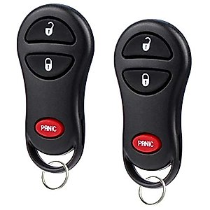 Key Fob fits 1999-2005 Chrysler Dodge Keyless Entry Remote (04686481), Set of 2