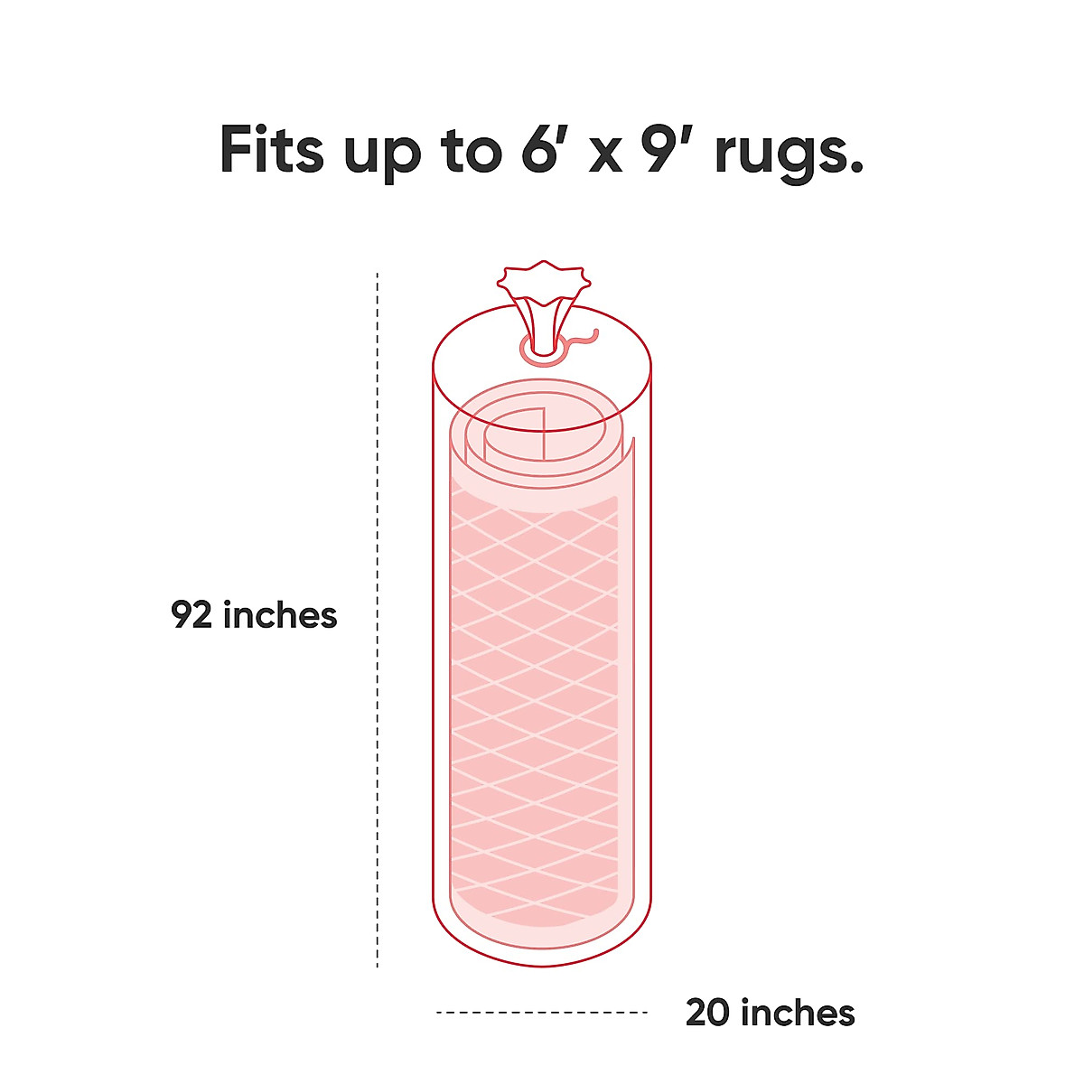 Hulsky Rug Storage Bag - 3 Mil Heavy Duty Rug Storage Bag for Moving and Storage - Fits Rugs up to 6' x 9' - No Vent Holes