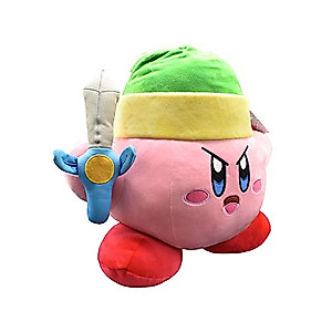 Kirby Sword 12" Mega Plush - Cute Plushies, Big Plush & Soft Pillow Kirby Gifts for Kids & Adults! Kirby Plushes Available Include Whip Kirby, Kirby Sleep, Fighter Kirby, and Link Kirby Sword.