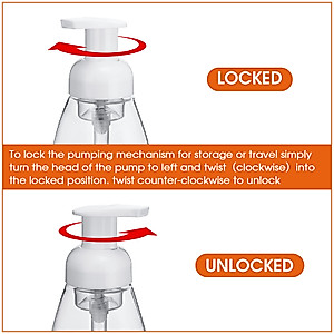 24 Pack 24 Pcs 8 oz Foaming Soap Dispenser Foaming Pump Bottle Pump Bottles Hand Soap Pump Foam Dispenser Bottle Plastic Press Bottles Empty Refillable Plastic Container for Liquid Soap Shampoo