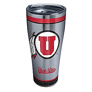 Tervis Triple Walled University of Utah Utes Insulated Tumbler Cup Keeps Drinks Cold & Hot, 20oz - Stainless Steel, Tradition