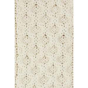 Aran Crafts Irish Shamrock Soft Cable Knitted Scarf 9"x60" (100% Merino Wool)