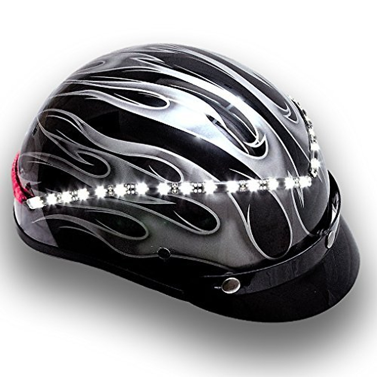 LightRider Motorcycle Helmet Light with Li-ion Battery Pack — Added Safety of 360° Visibility Comes from High Intensity LEDs Circling Your Helmet