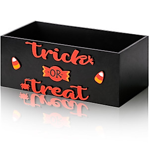 CJiangpo Halloween Candy Bowl Holder - Wooden Funny Trick or Treat Candy Holder, 3D Design Halloween Large Candy Dish Serving Bowl Farmhouse Tiered Tray Decor Table Ornament Halloween Party Supplies