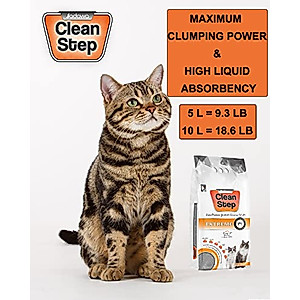 Jadawa Clean Step All Natural Cat Litter, Maximum Clumping Litter, 99.5% Dust Free (9.3 lb, Extreme-Activated Carbon)