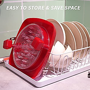 Updated Chicken Shredder, Multifunctional Meat Shredder, Chicken Shredder Tool for Beef Pork Chicken Vegetables Hard Cheese - Reasonable Designed, Works and Clean Easily, Food Grade Material (Red)