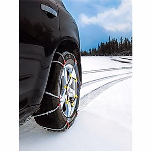 SCC SZ435 Super Z6 Cable Tire Chain for Passenger Cars, Pickups, and SUVs - Set of 2, silver