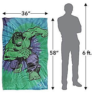 Marvel Hulk Tie Dye Silky Touch Super Soft Throw Blanket 36" x 58"