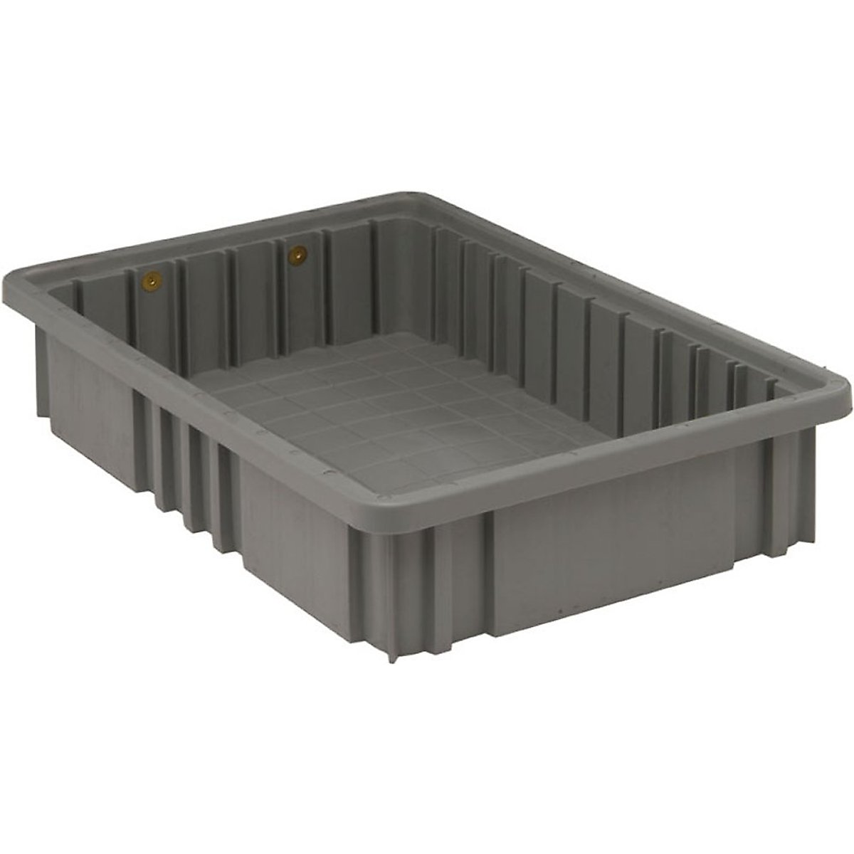 Quantum Storage DG92035GY Dividable Grid Storage Container, 16-1/2" L x 10-7/8" W x 3-1/2" H, Gray (Pack of 12)