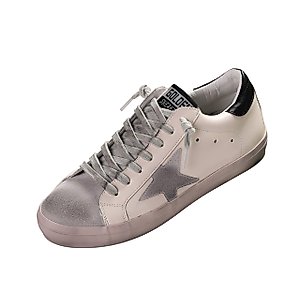 COSKING Women’s Fashion Sneakers Low Top Distressed Dirty Style Star Patch Flat Shoes (Black, 8)