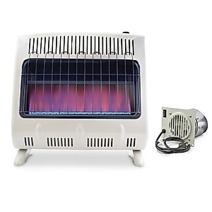 Mr. Heater 30,000 BTU Vent Free Blue Flame Propane Heater with Built-In Blower (1000 Sq. Ft.)