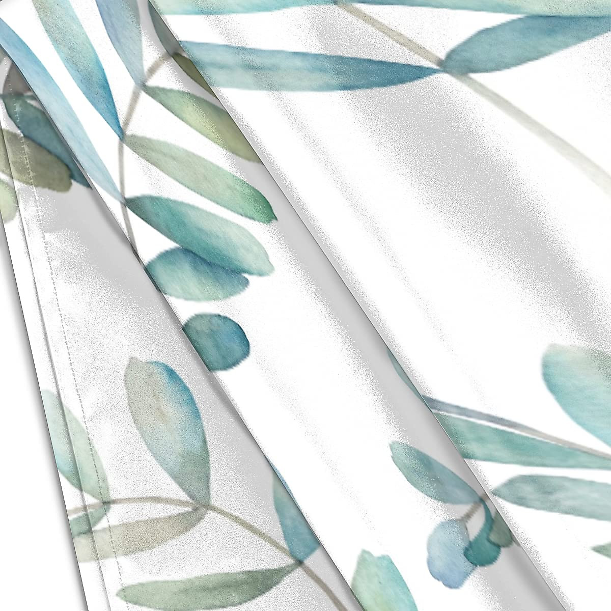 Envelope Closure Satin Pillowcase for Hair and Skin Silk Pillowcase Standard Size Watercolor Tropical Leaf Plant Pattern Pillow Cases Cooling Satin Pillow Covers