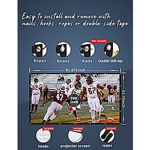 Mini WiFi Projector with 100 inch Screen Portable