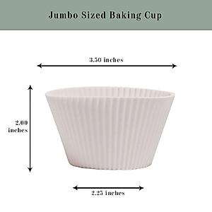 The Silicone Kitchen Reusable Silicone Baking Cups - Designer White Bundle, Non-Toxic, BPA Free, Dishwasher Safe (24 Regular, 12 Jumbo, 24 Mini))