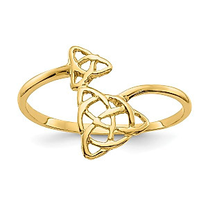 IceCarats 14K Yellow Gold Celtic Love Knot Ring Size 7