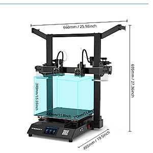 TRONXY Gemini S Dual Extruder 3D Printer，Two Color 3D Printers， Eight Languages + Four Printing Modes, Extruder Printering Flexible Filament 1.75mm, Print Size 300×300×390mm