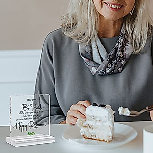 Retirement Gifts For Men Best Retirement Gifts For Women 2023 Happy Retirement Party Decorations Acrylic Retirement Plaque For Coworker Teacher Nurse