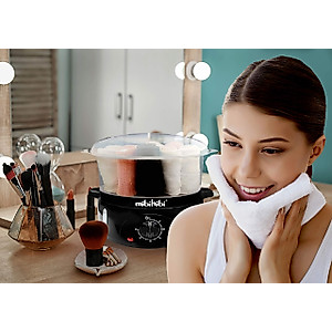 Personal Household Use Hot Moist Towels Steamer and Warmer - Holds 15 Moist Towels, Ready in 10-15 Mins, 60 Mins Auto Off Timer, Power Indicator Light. Facials | Pedicures | Manicures. 800 Watts