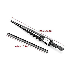Hand Reamer, Bridge Pin Hole Handheld T Shape Tapered Hex Reamer Handle Drilling Tool 1/8"-1/2" 3-13mm