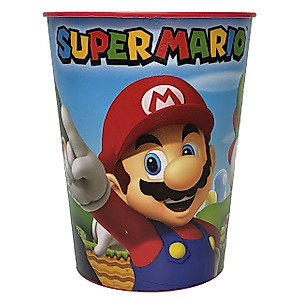 Super Mario Children’s Oral Hygiene Set Includes Super Mario Rinsing Cup with Super Mario Powered Toothbrush