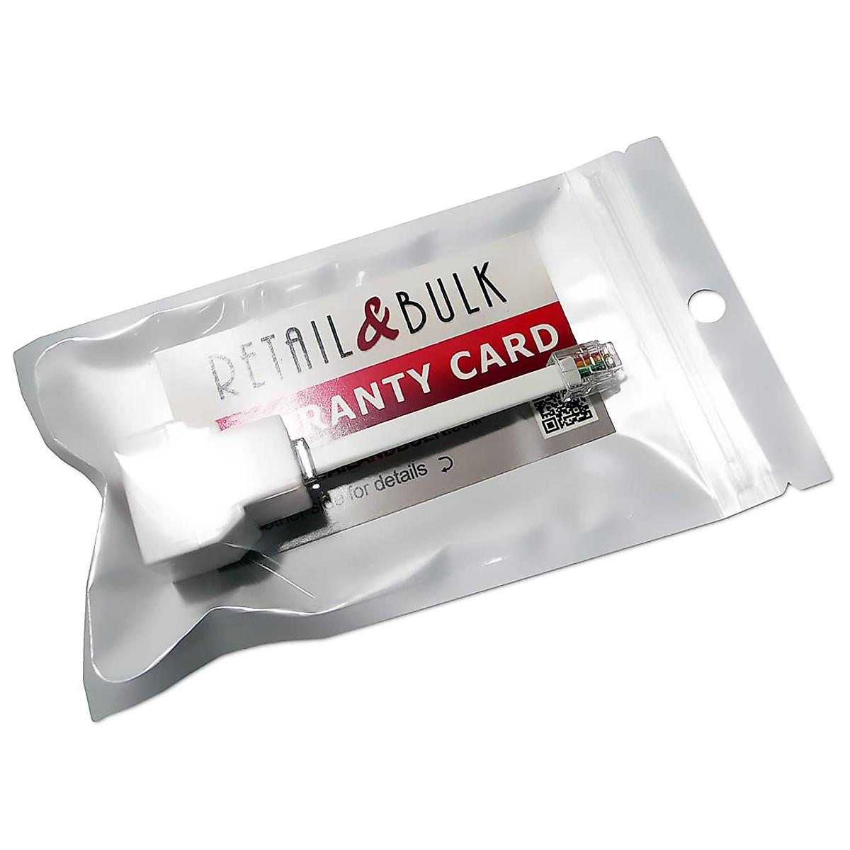 RetailAndBulk Phone Jack Splitter for Landline Telephone RJ11 6P4C 2 Way Adapter (1 Splitter + 3 Inch Cable)