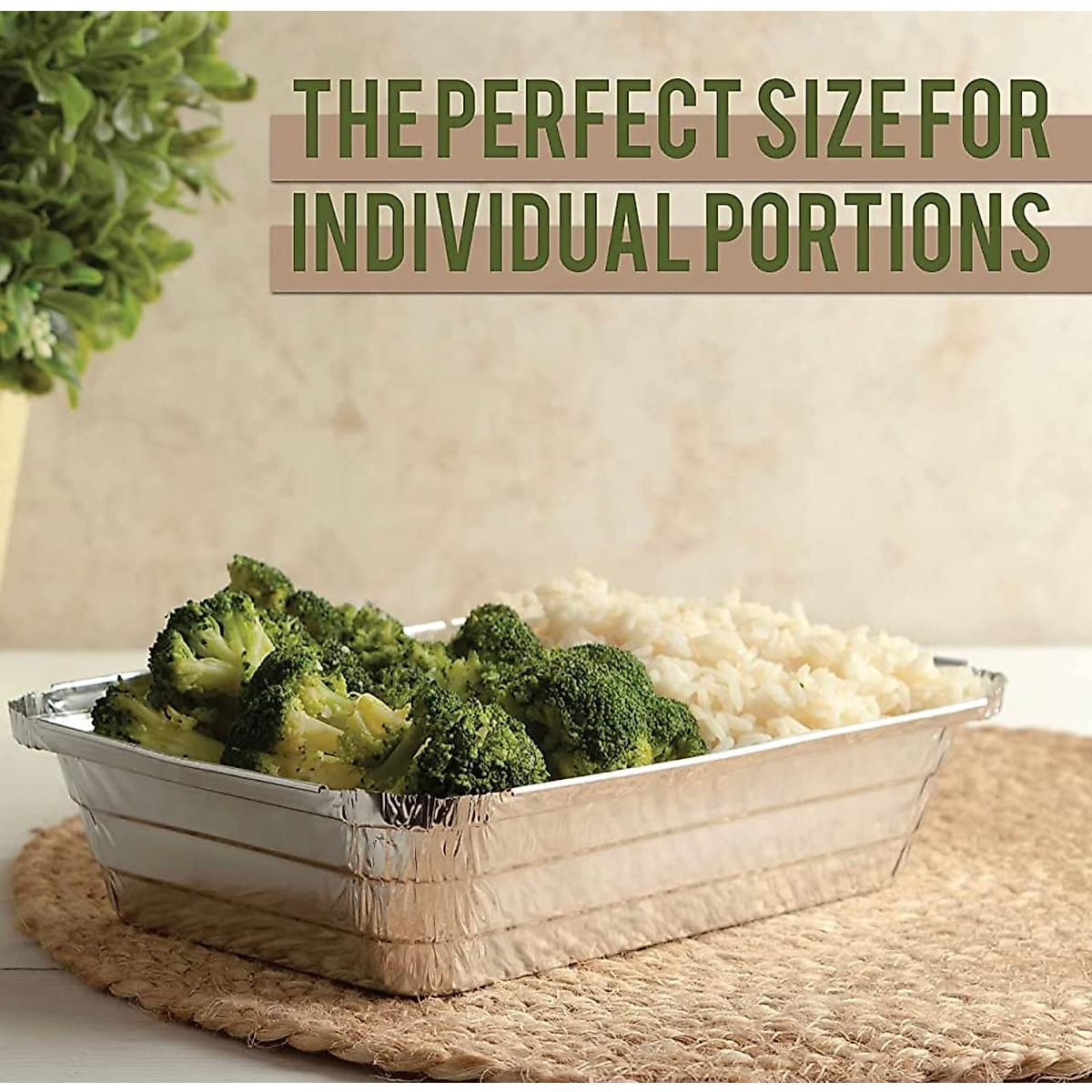 Aluminum Pans – Practical Food Containers and Lids – 2.25lbs Disposable Food Containers with Lids - Food Prep Containers with Lids for Takeout, Freezer, Oven - 8.5 x 6-inch Aluminum Foil Pans – 50pcs